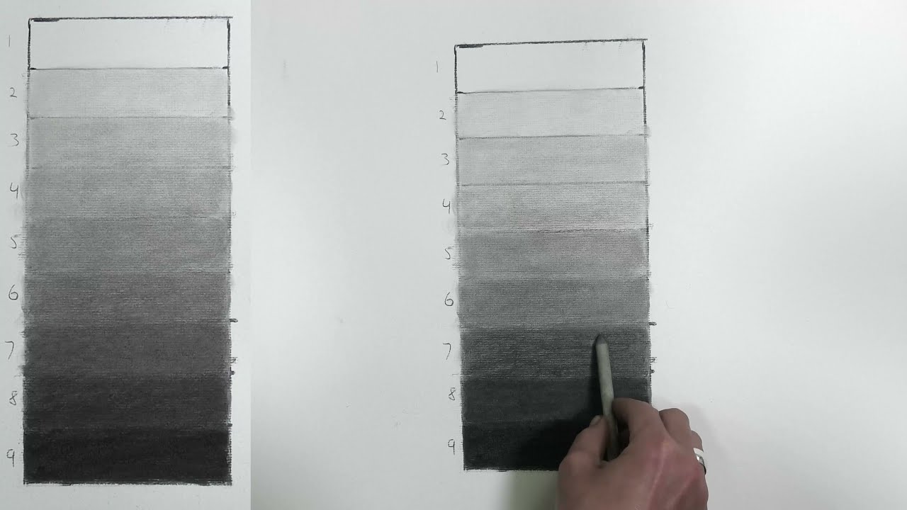 How to create a value scale in charcoal (preview) - YouTube