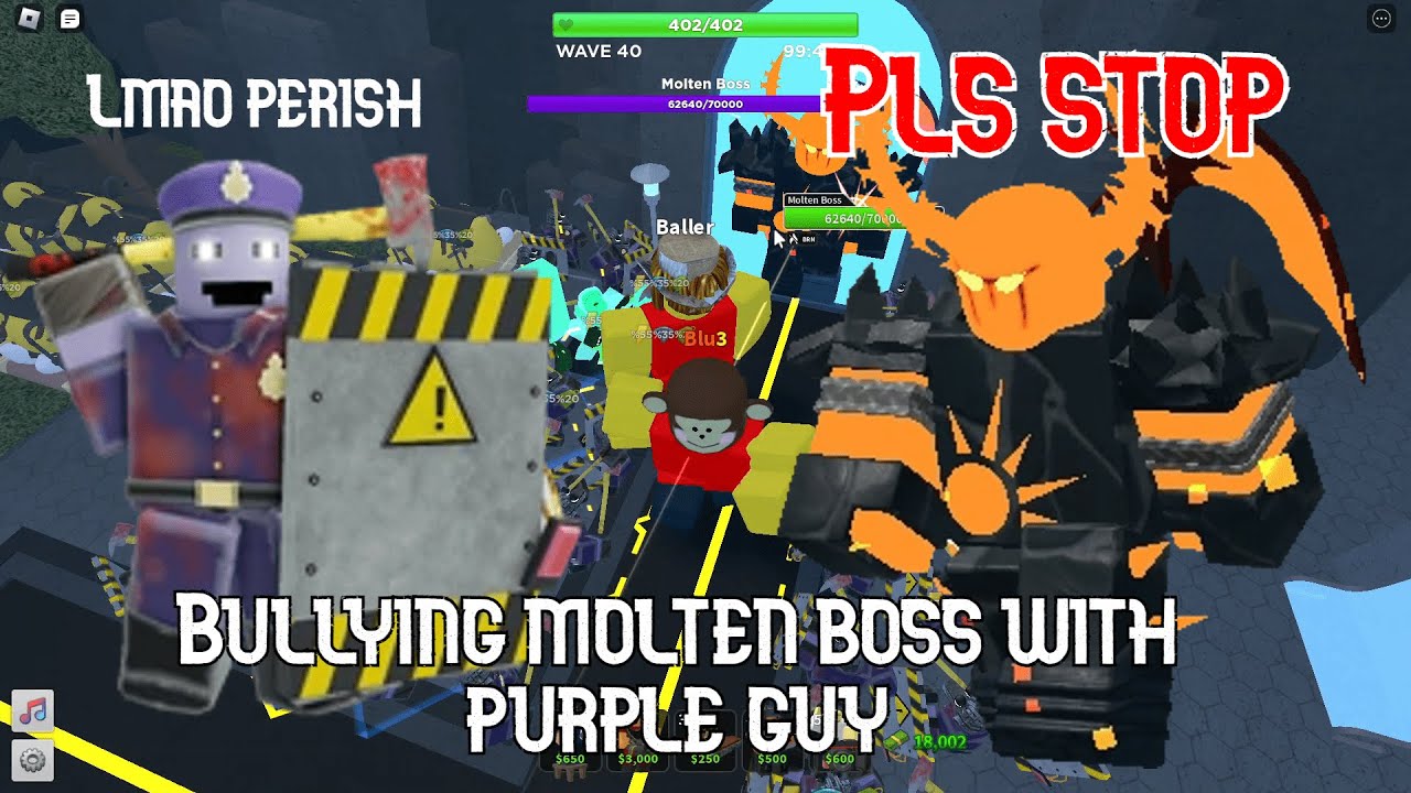 Bullying Molten Boss with Purple Guy (Warden) - YouTube
