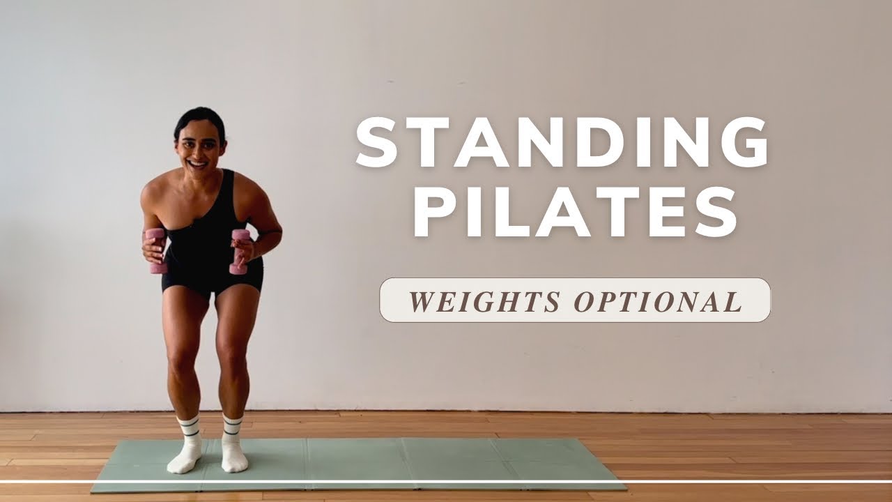 20-Minute Standing Pilates + Weights (Optional) 🔥 | Full Body At Home ...