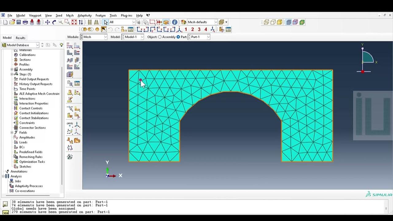 Abaqus 20 Geometrías 2D e introducción a mallado 2D #abaqus - YouTube