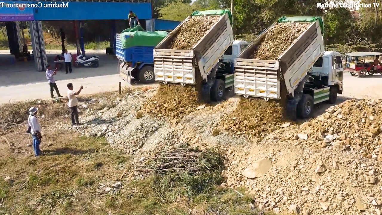 Full Video Fantastic Project Land Fill !! Amazing Bulldozer Komatsu ...