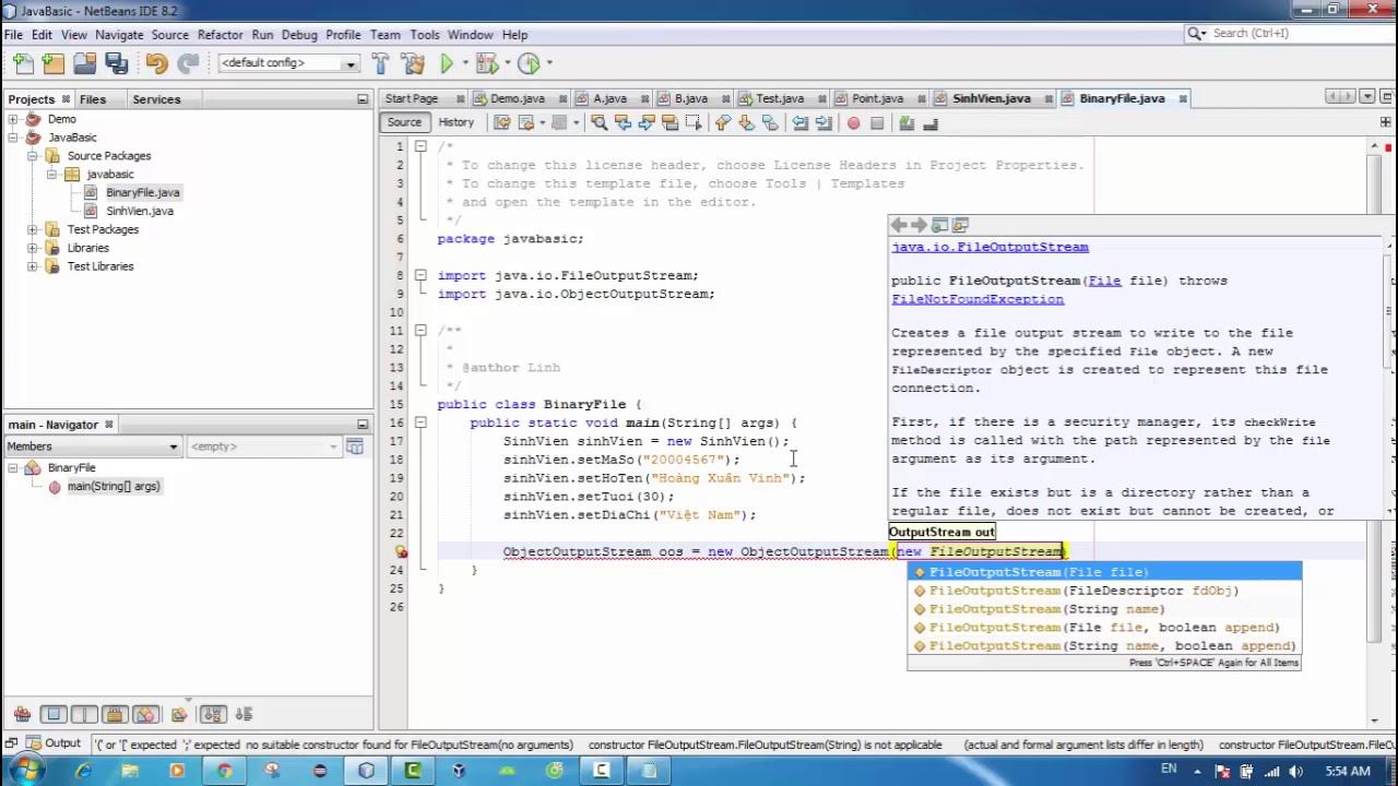 Làm việc với file nhị phân trong java - Binary File in java - YouTube