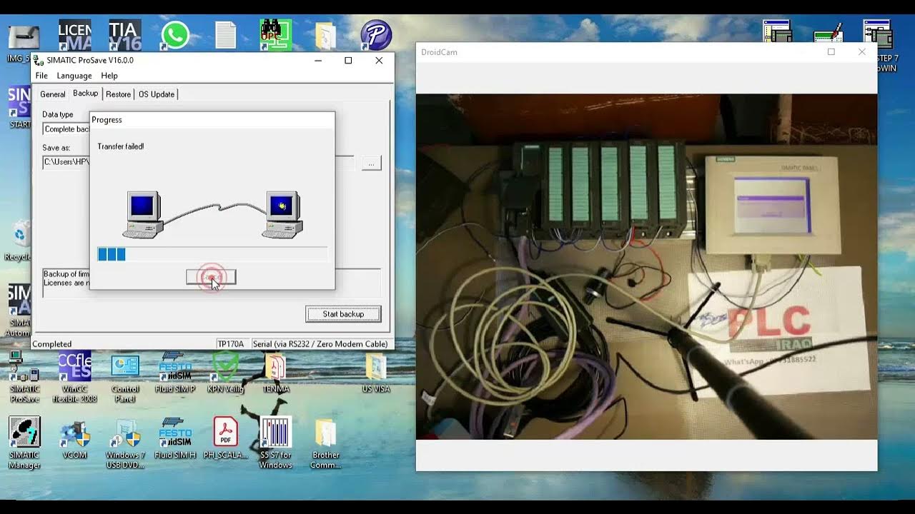 Episode 3 Siemens SIMATIC HMI TP170A RS232 Backup, Restore, Firmware update using Prosave in ...