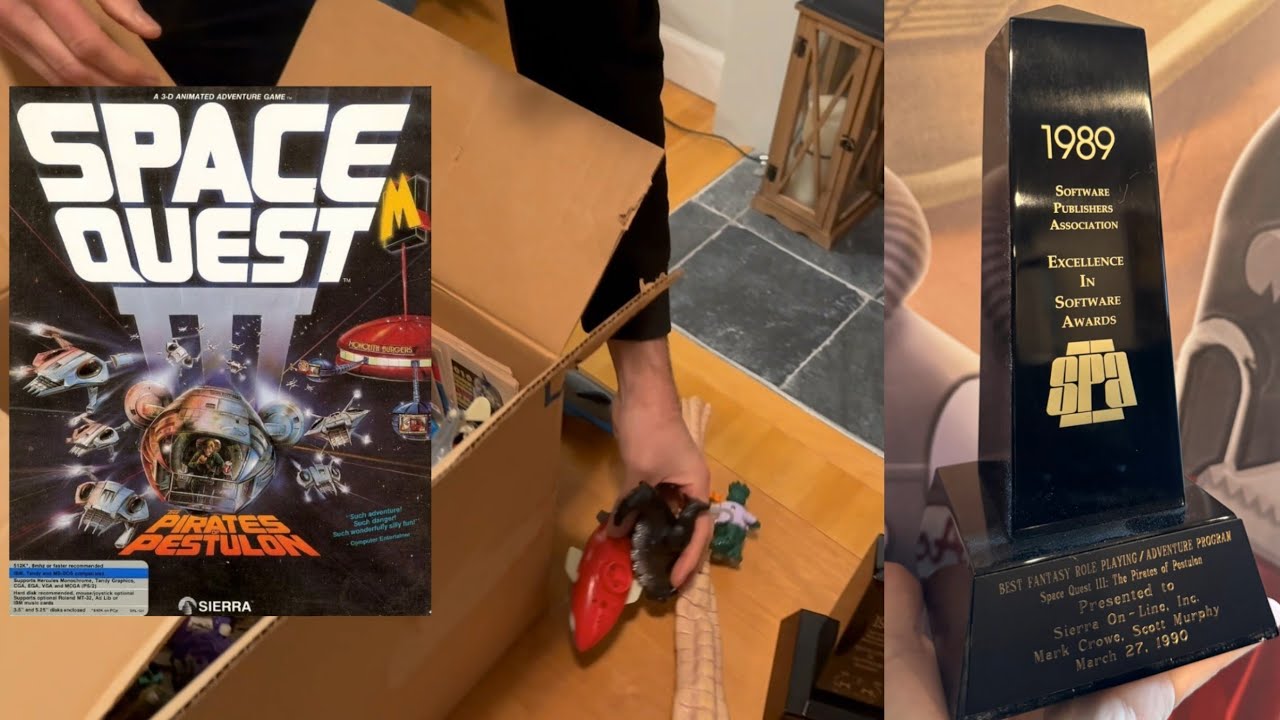 Mark Crowe opens his Dynamix Office Box sealed since 1999 - YouTube