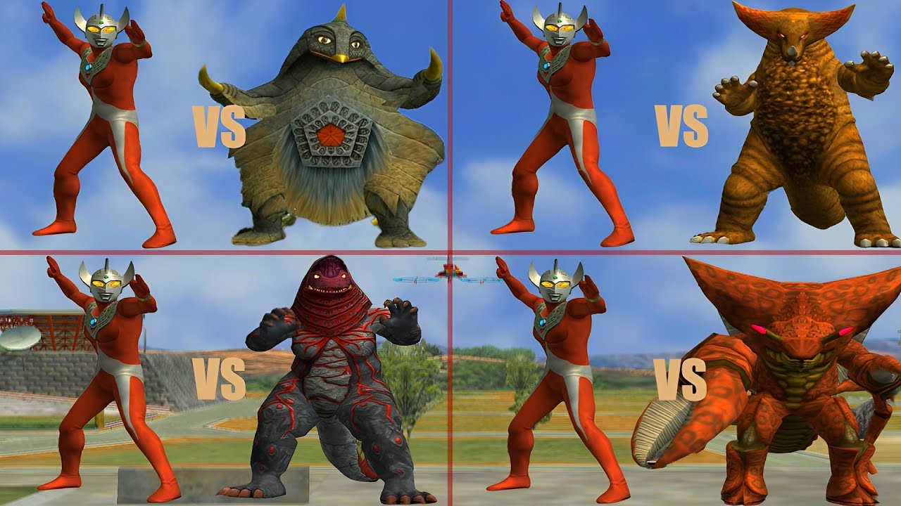 UFE3：Ultraman taro VS Bemenstein/Gomorrah/Flame Gorzan/Rechubas - YouTube