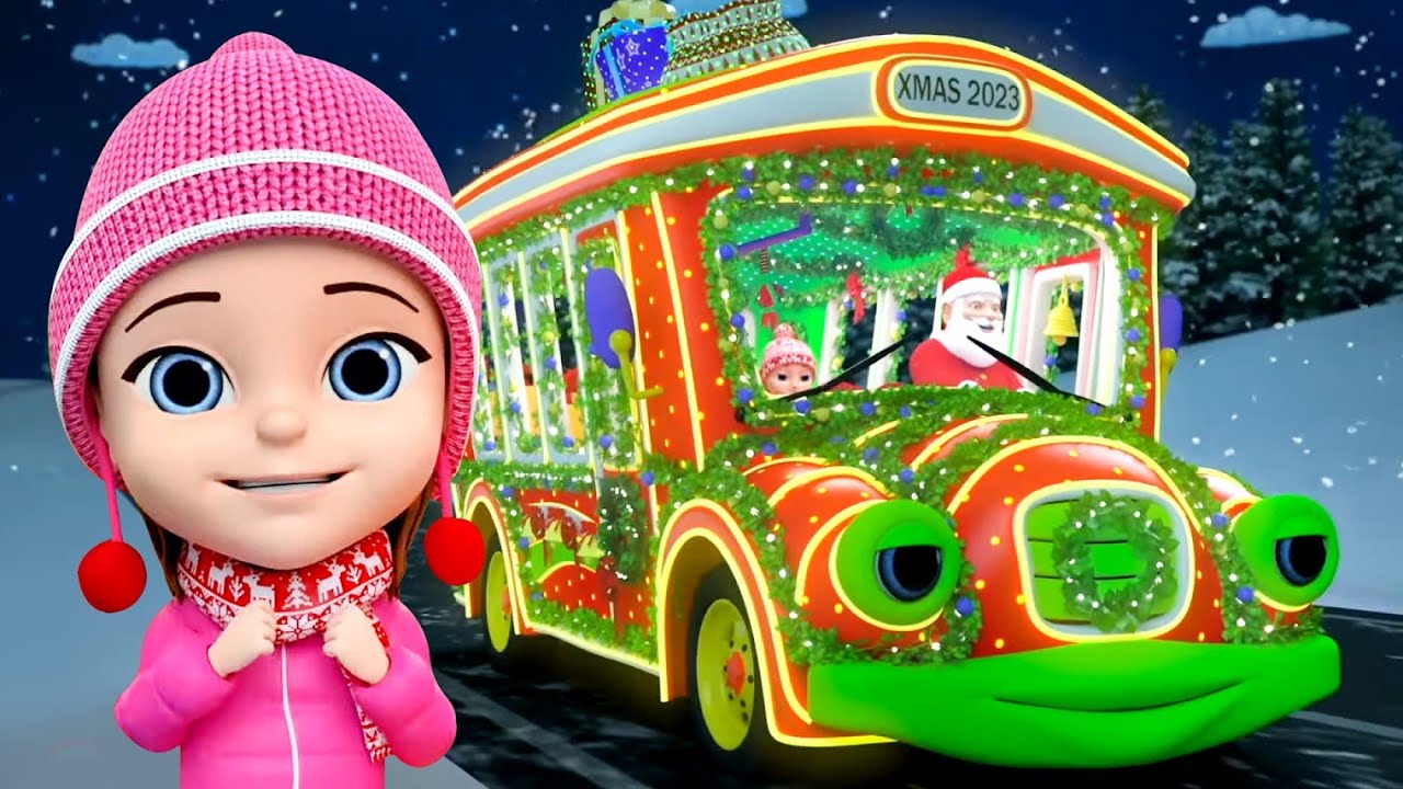 Wheels On The Bus : Christmas Song and Fun Xmas Rhyme for Kids - YouTube
