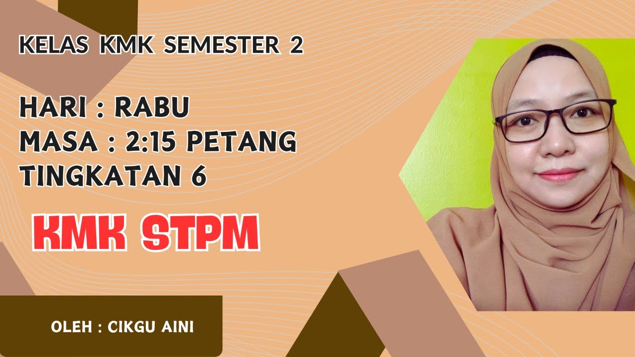 🔴[LIVE] KMK STPM SEM 2, PBGN INSAN 1.4 KEMANUSIAAN (SS) OLEH CIKGU AINI ...