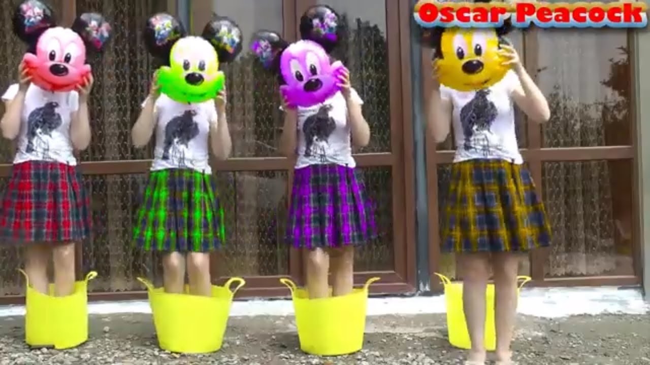 Five Little Mickey Mouse Jumping In The Busket Learn colors And Count ...