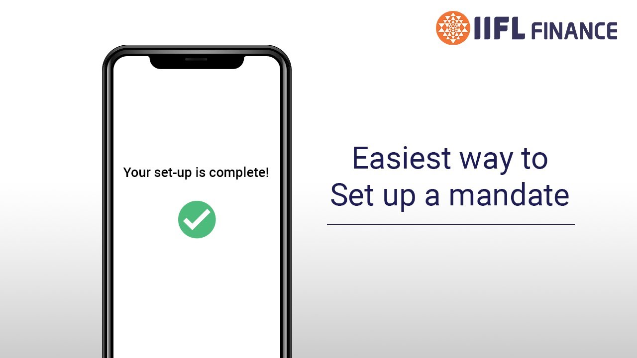 Mandate Set-up for EMI repayments - YouTube