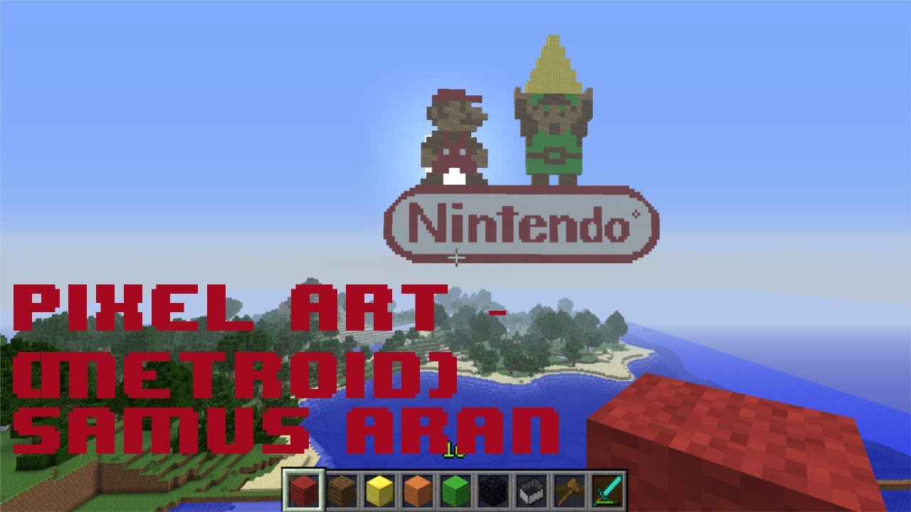 Minecraft Pixel Art - Metroid (Samus Aran) Livestream - YouTube