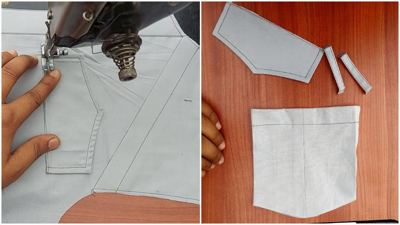 Designer pocket stitching / latest designer shirt pocket stitching ...