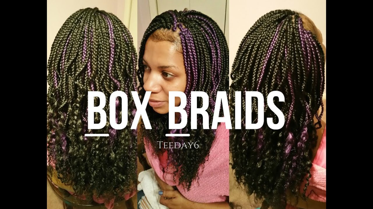 Black & Purple Box Braids💜 | TEEDAY6 - YouTube