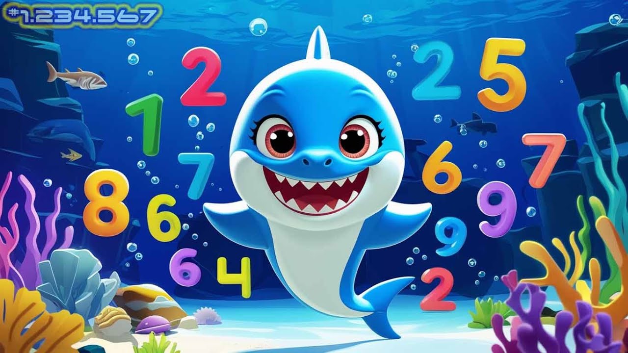 Baby Shark Learns to Count from 1 to 10 | Numbers Song #12 | Nursery ...