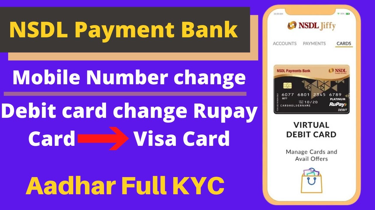 NSDL payments bank account mobile number change | NSDL payment bank ...