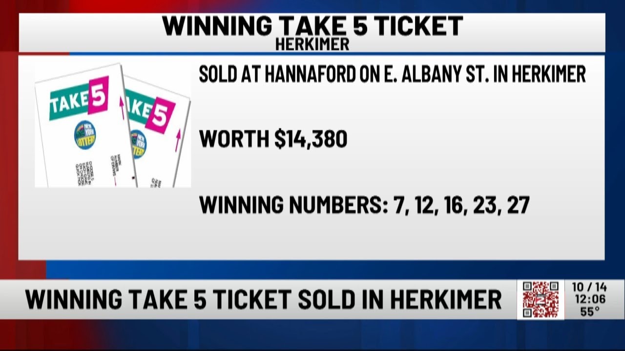 $14,380 Winning TAKE 5 Ticket Sold in Herkimer - YouTube