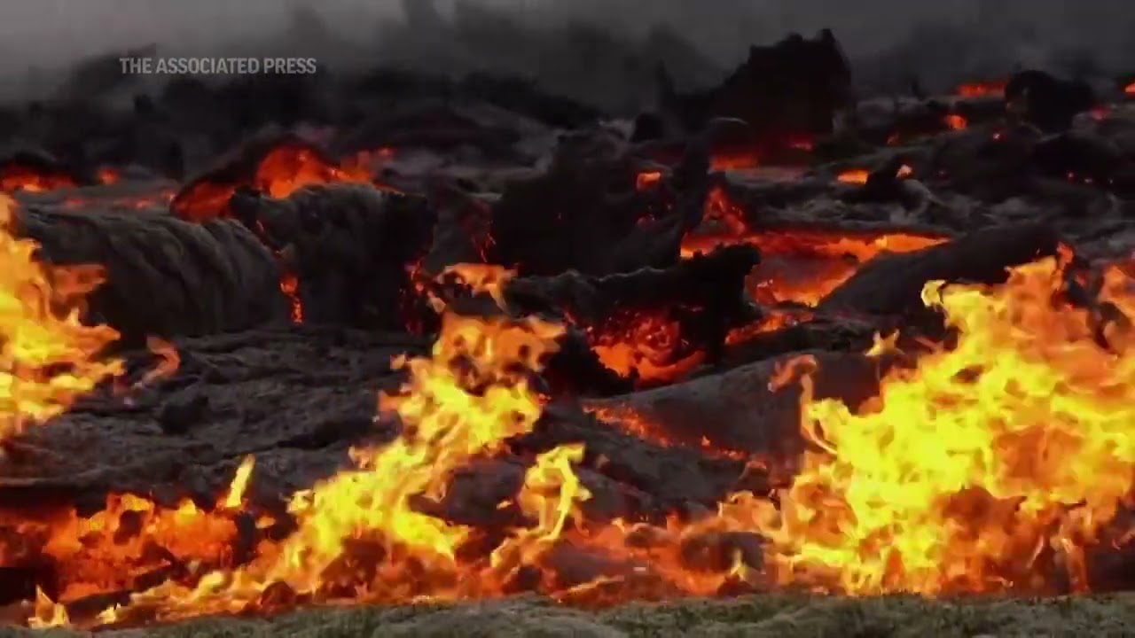Spectators Wowed By Dancing Flames As Icelands Fagradalsfjall