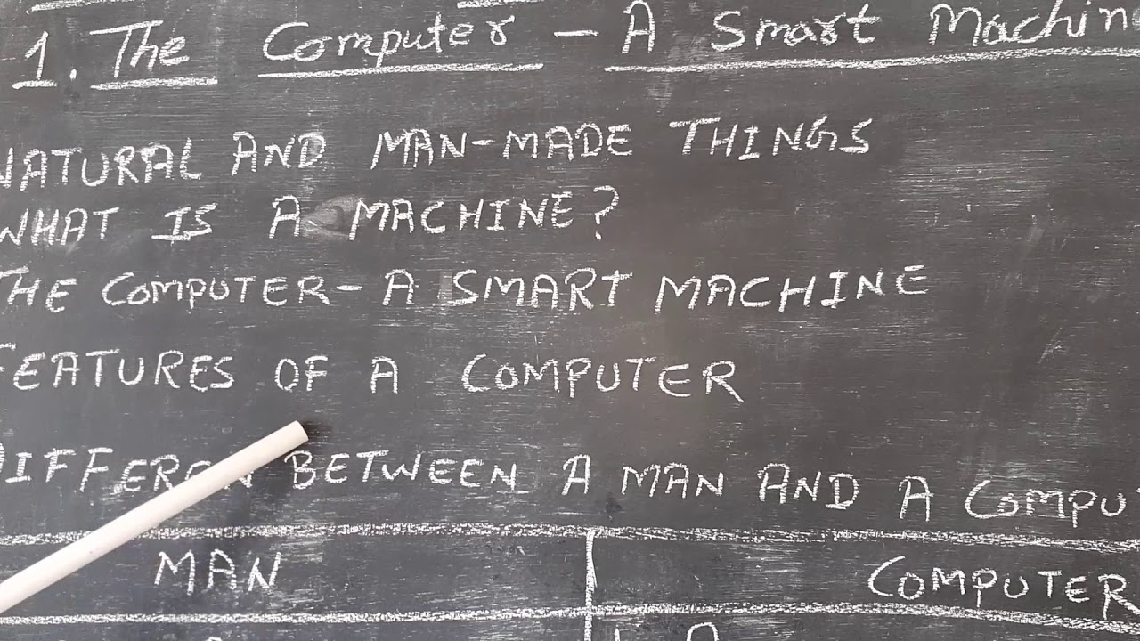 Std. I computer chapter 1st The computer - A smart machine - YouTube