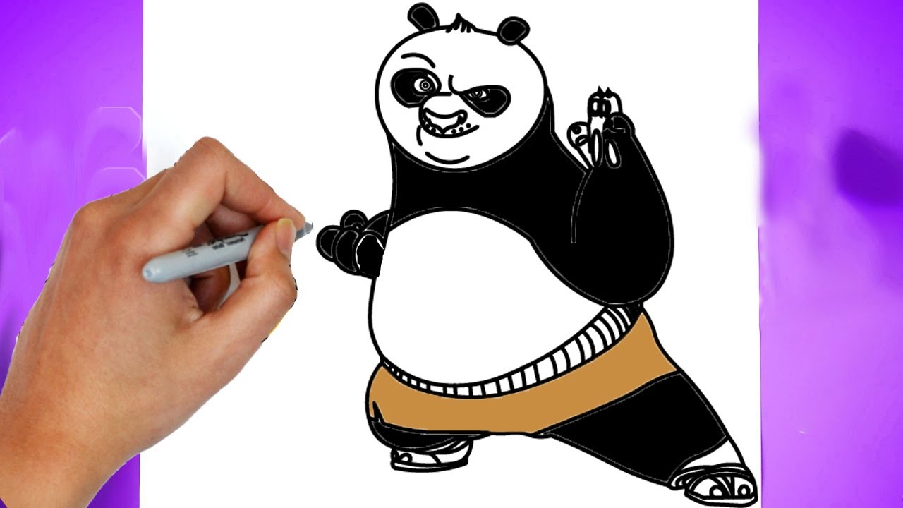 How To Draw Po | Kung fu panda Easy Drawing | Kung fu panda 4 ...