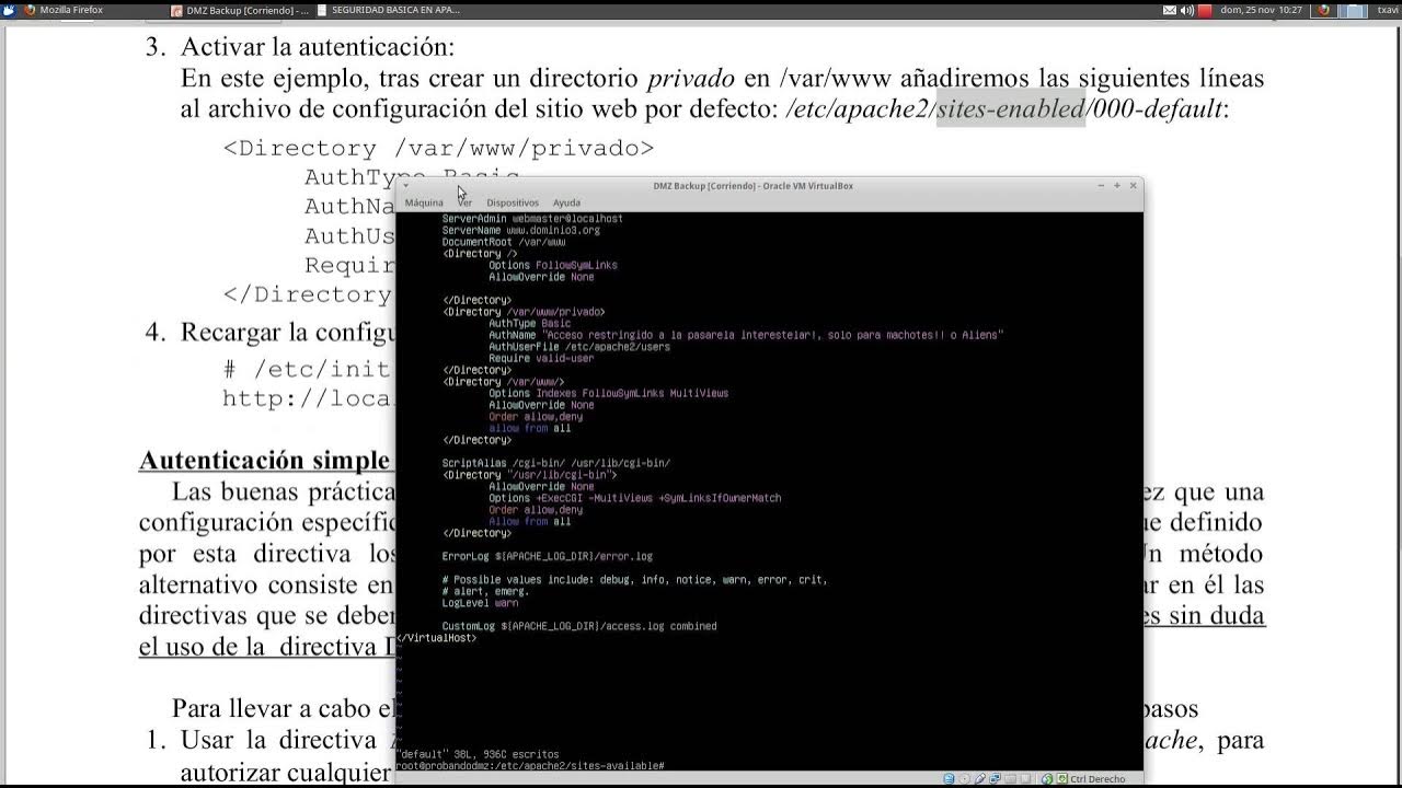 Seguridad básica en Apache2 - YouTube