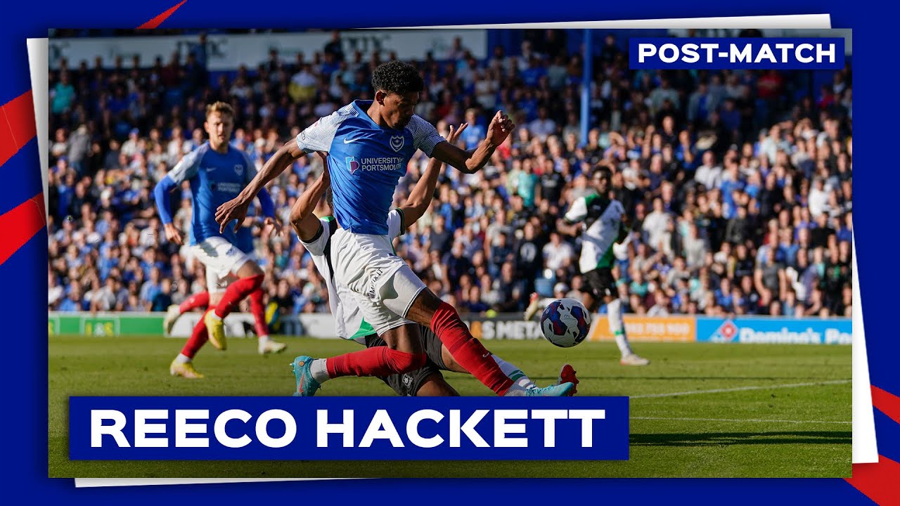 Reeco Hackett post-match | Pompey 2-2 Plymouth Argyle - YouTube