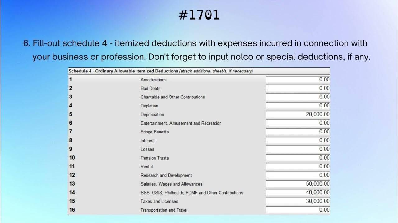 BIR Form 1701: How to fill out using eBIRForms? - YouTube