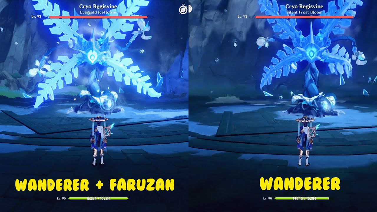 Wanderer Vs Wanderer with Faruzan (side by side comparison) - YouTube