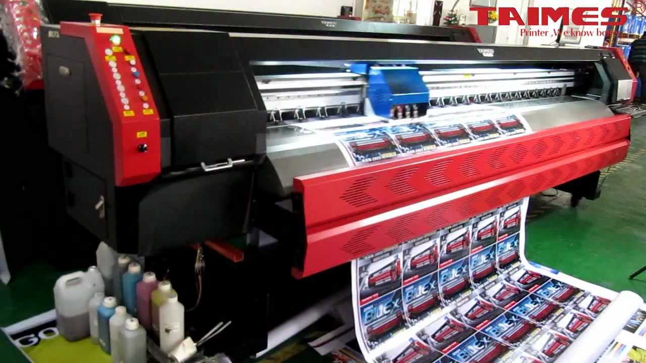 TAIMES SOLVENT PRINTER T5 512 14PL PRINTING - YouTube