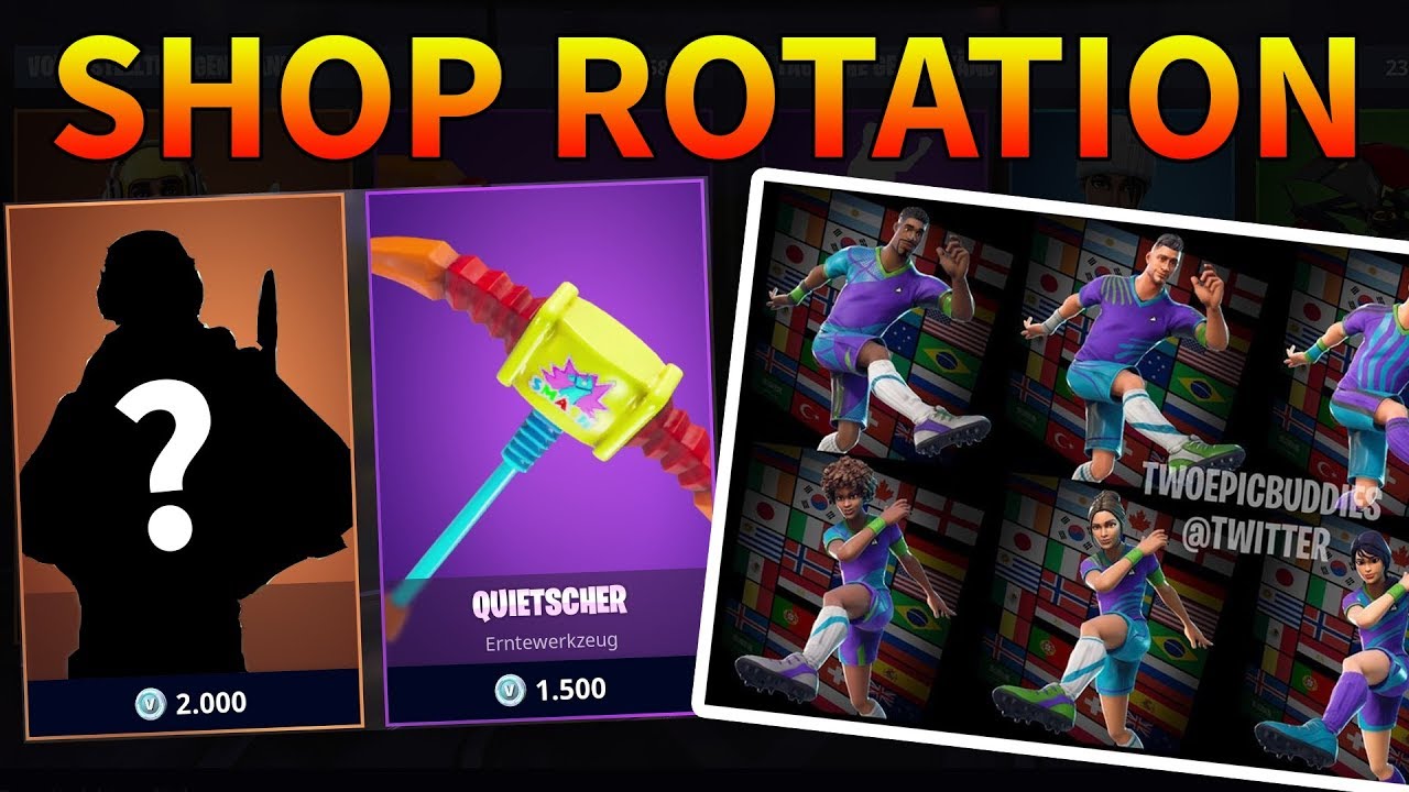 Skin Rotation im Shop WM 2018 Fortnite Fußball Skins ? - YouTube