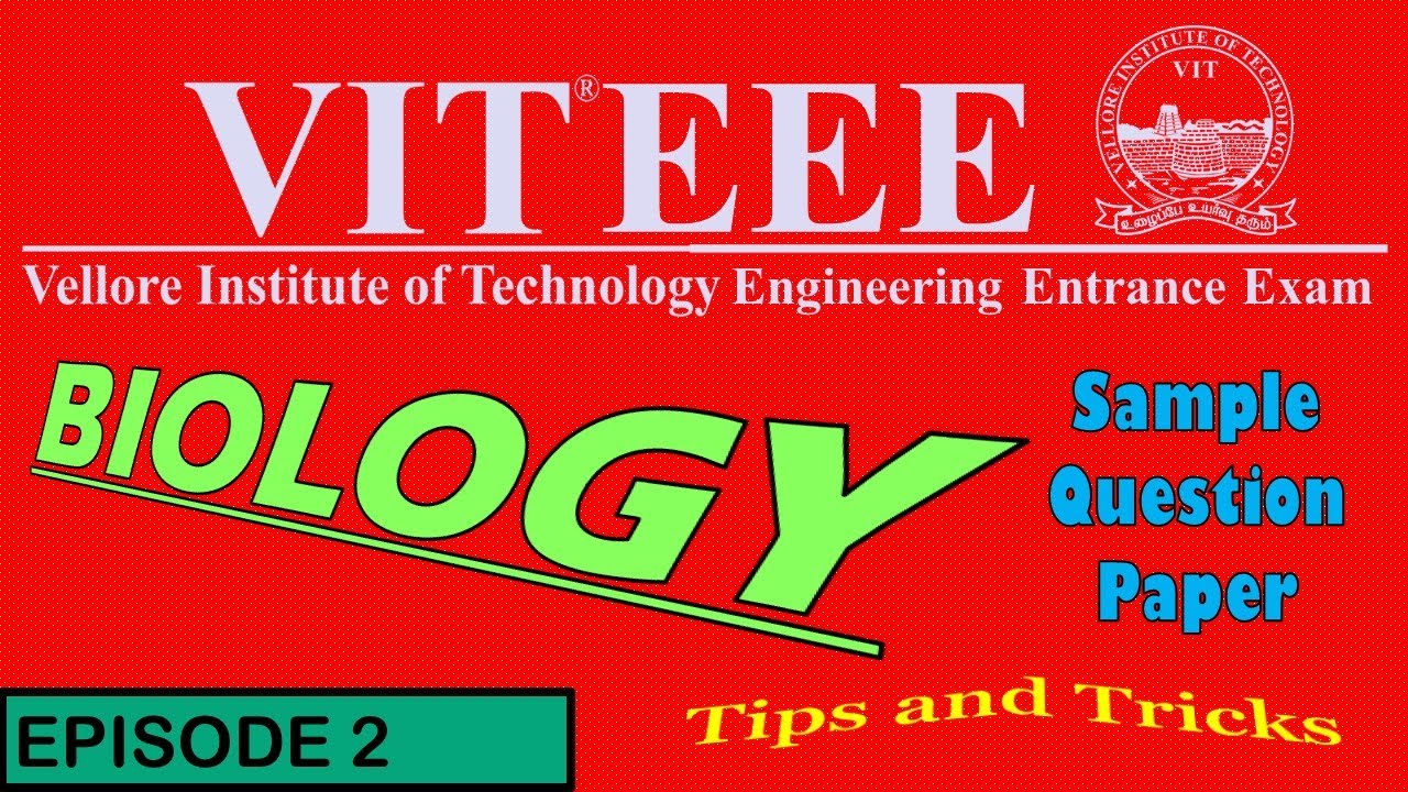 VITEEE Biology | Sample Questions with Solutions | Detailed Explanation ...