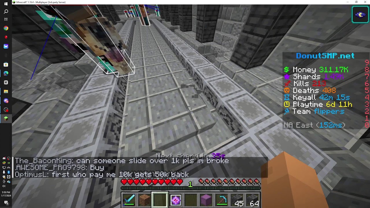 Donut SMP until I get media rank part 9 - YouTube
