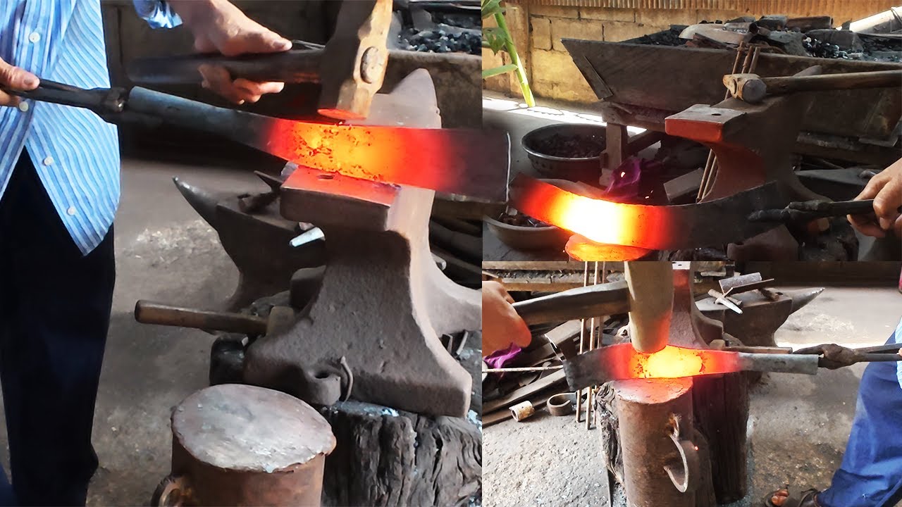 How to make a new metal knife - Method of Blacksmith Skill - YouTube