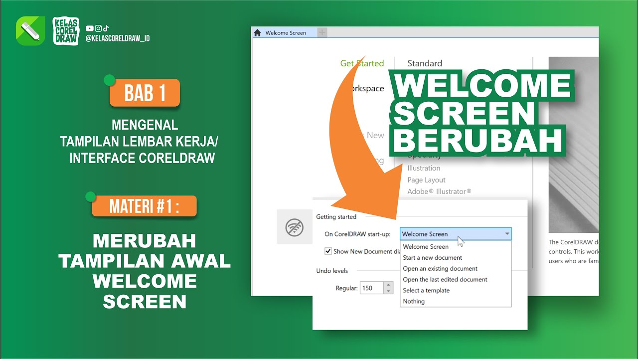 #1 CorelDraw Pemula : Mengenal dan Merubah Tampilan Awal CorelDraw ...