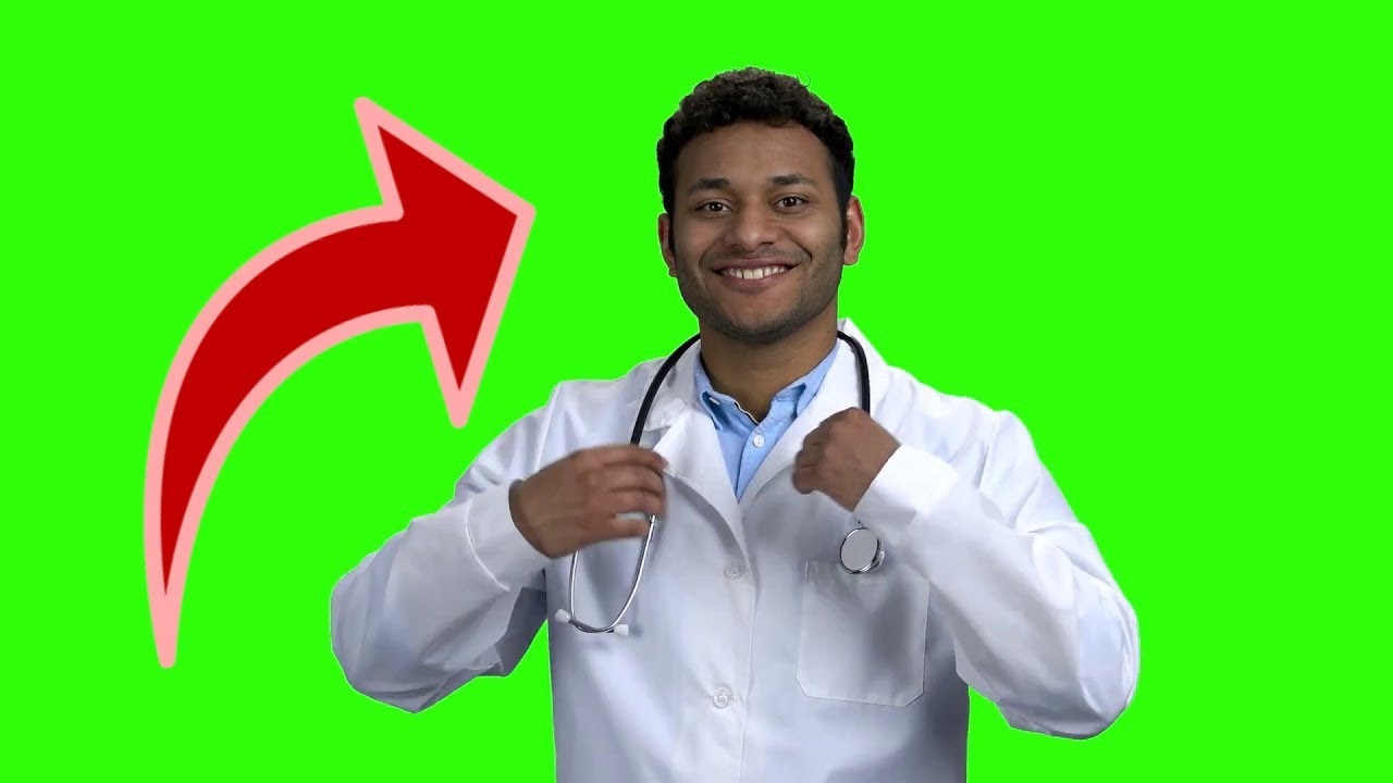 Smiling doctor on Green screen - Smiling doctor on Chroma key no ...