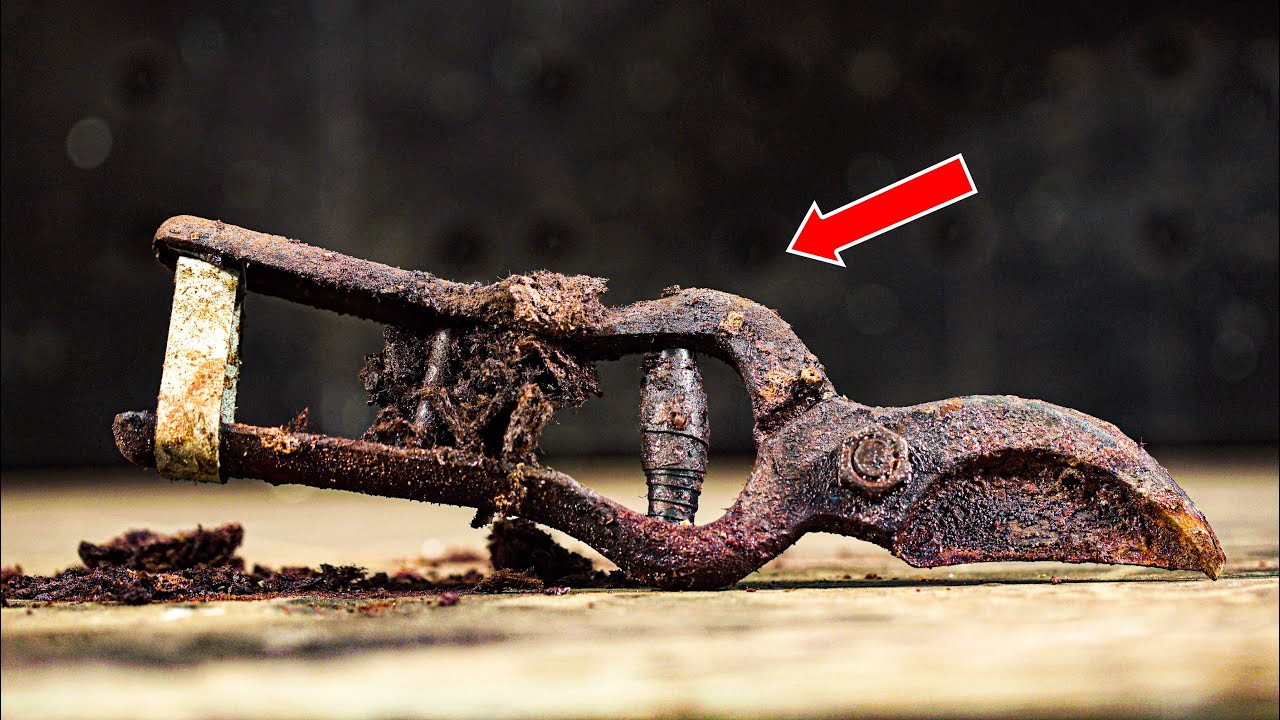 Rusty Scissors Restoration with AMAZING outcome - YouTube
