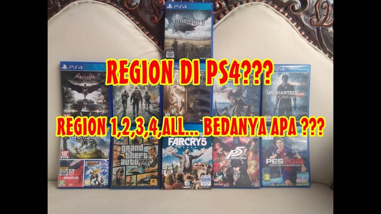 Macam macam region yang ada di BD Kaset PS4 - YouTube