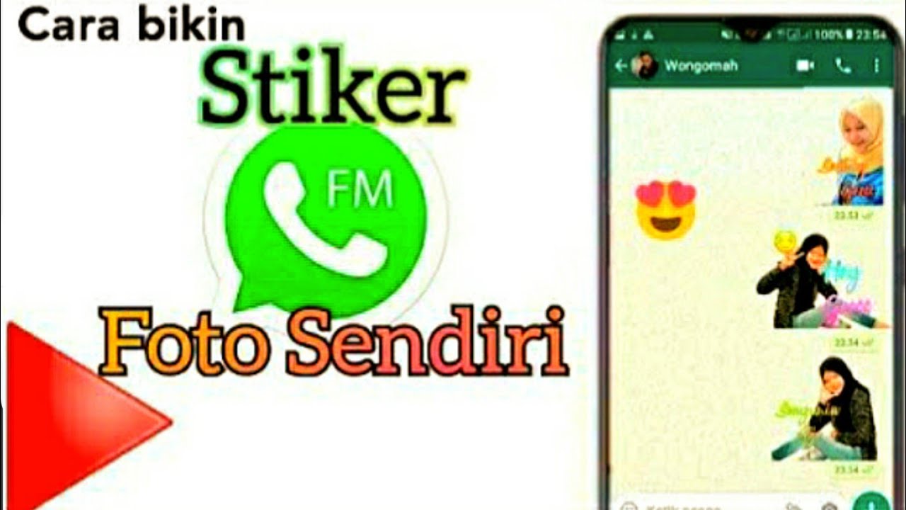 Cara buat stiker foto sendiri - YouTube