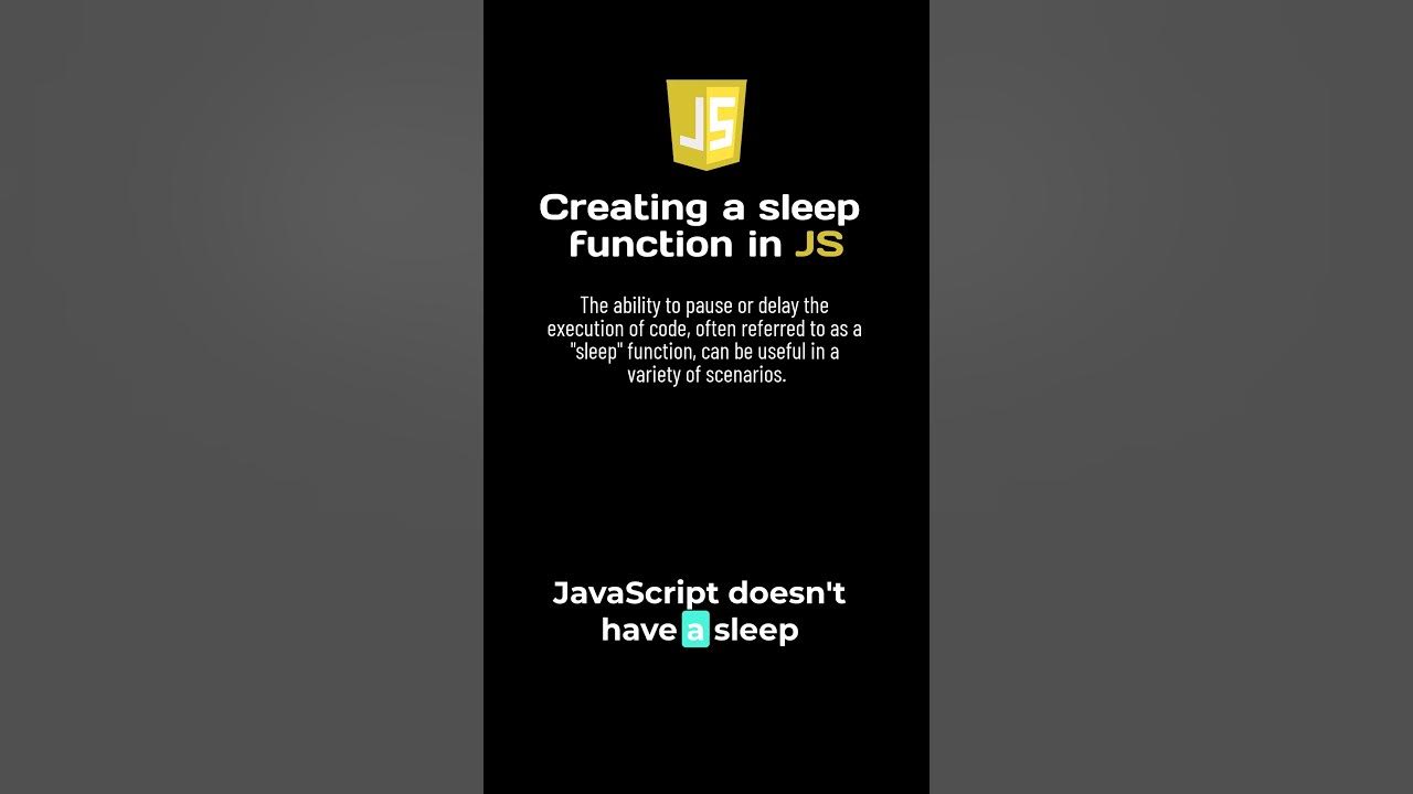 Create a sleep function in JS #js #javascript #webdevelopment #frontend #coding # ...
