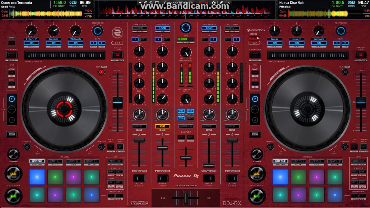 Skins DDJ-RX RED METAL BY @DJ_Javier507Pty - YouTube