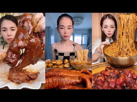 Mukbang #58:Eat rib belly  roll 🥐 intestine belly braised pork chicken #mukbang #yummy #eat #mukbang