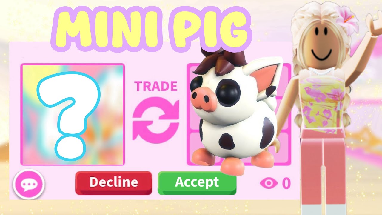 Trade for a MINI PIG in Adopt Me!? *EXOTICS* - YouTube