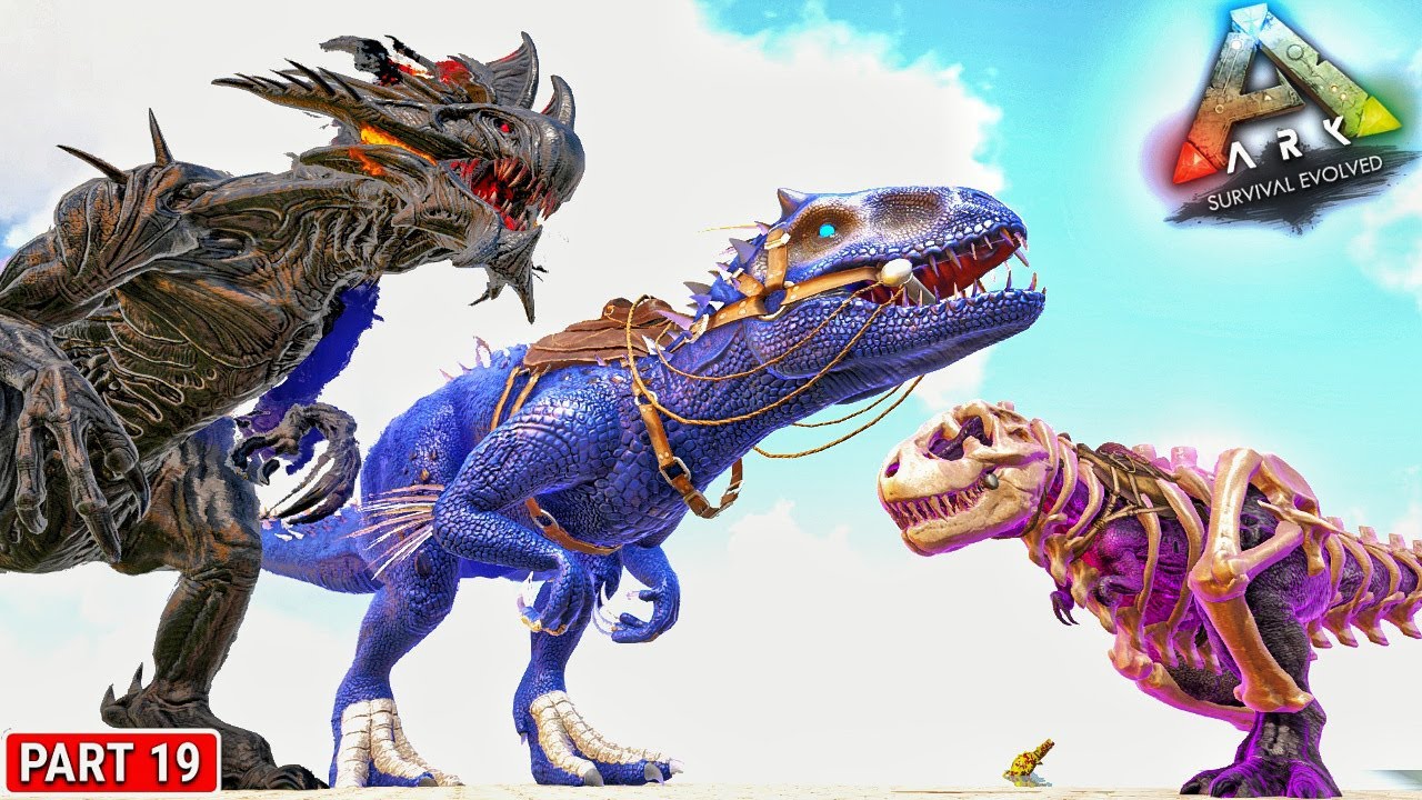 All Deadly BOSS VS Skeletonized Tyrannosaur 🔥 : ARK New Mega Modded ...