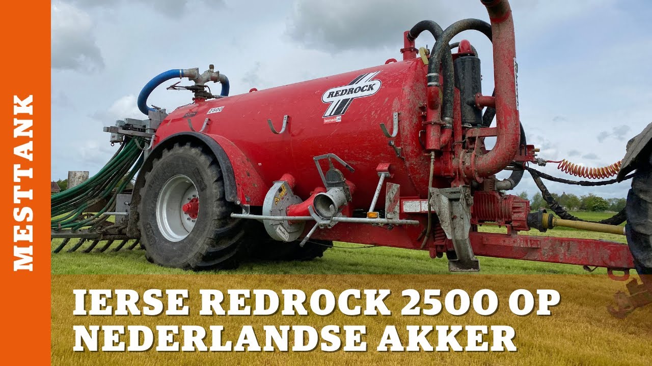 Noord-Ierse mesttank Redrock 2500 op Nederlandse akker - YouTube