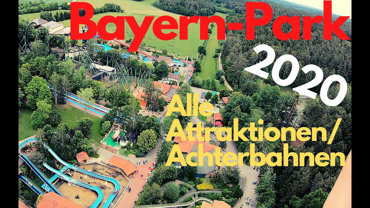 BAYERN PARK 2020 ALLE ATTRAKTIONEN, ACHTERBAHNEN - YouTube