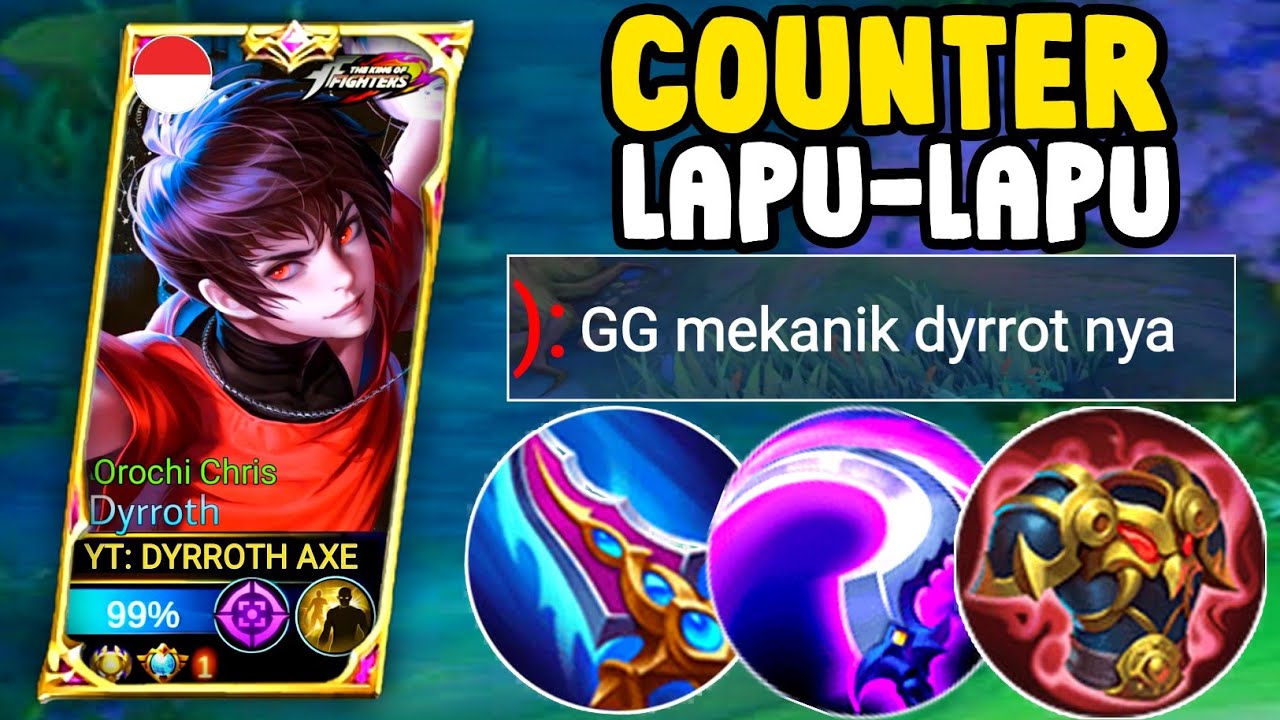 Dyrroth Counter Lapu-Lapu!! Build Dyrroth Tersakit 2023 - Item Dyrroth ...