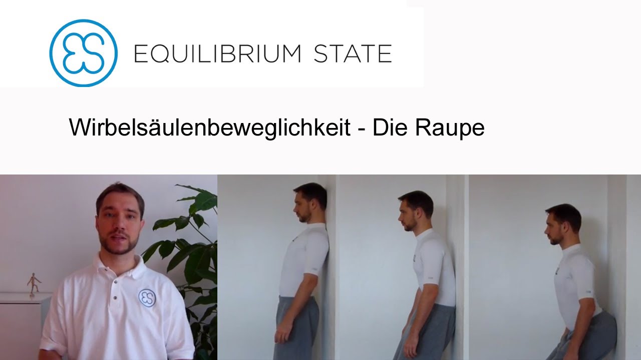 (Engl. Subs) ES-Exercise - Wirbelsäulenbeweglichkeit / Die Raupe/ Spine ...