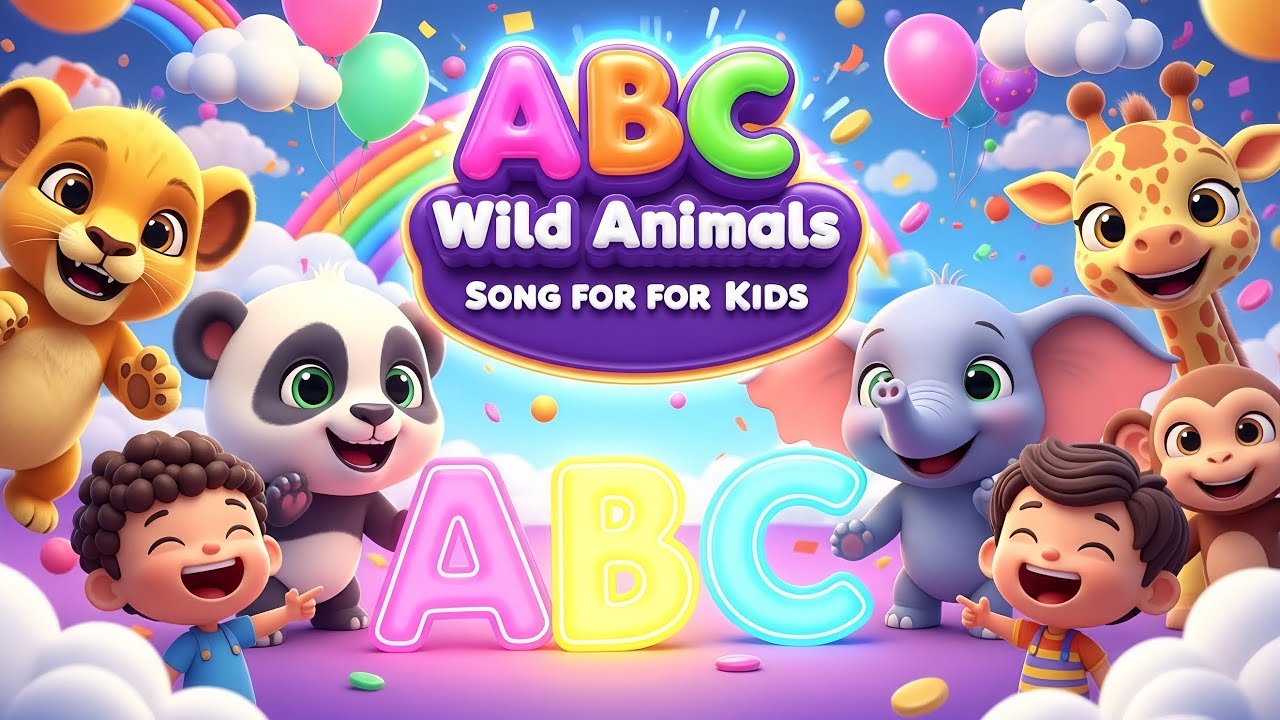 ABC Wild Animals Song for Kids | Fun Alphabet Learning Rhyme - YouTube