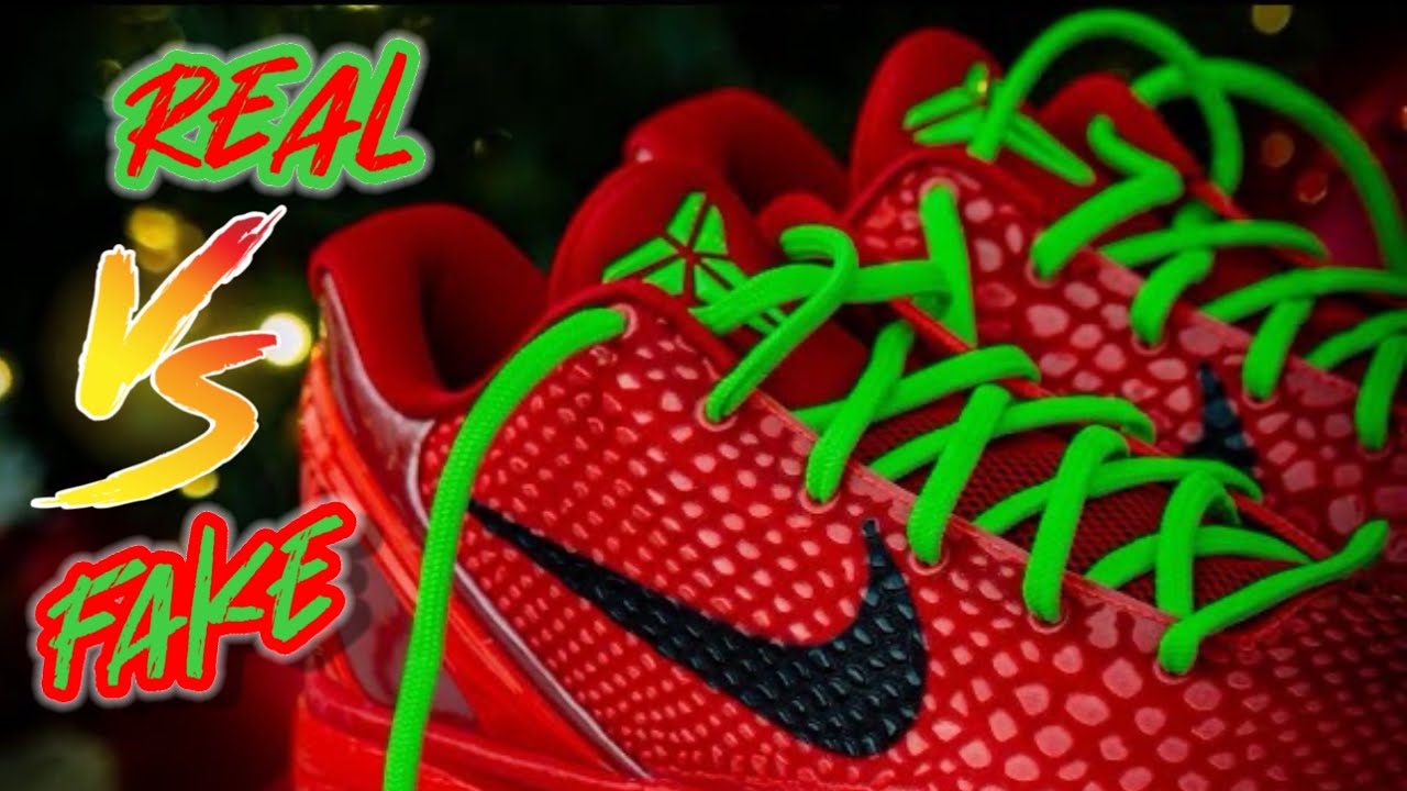 Reverse grinch nike kobe VI protro real vs fake - YouTube