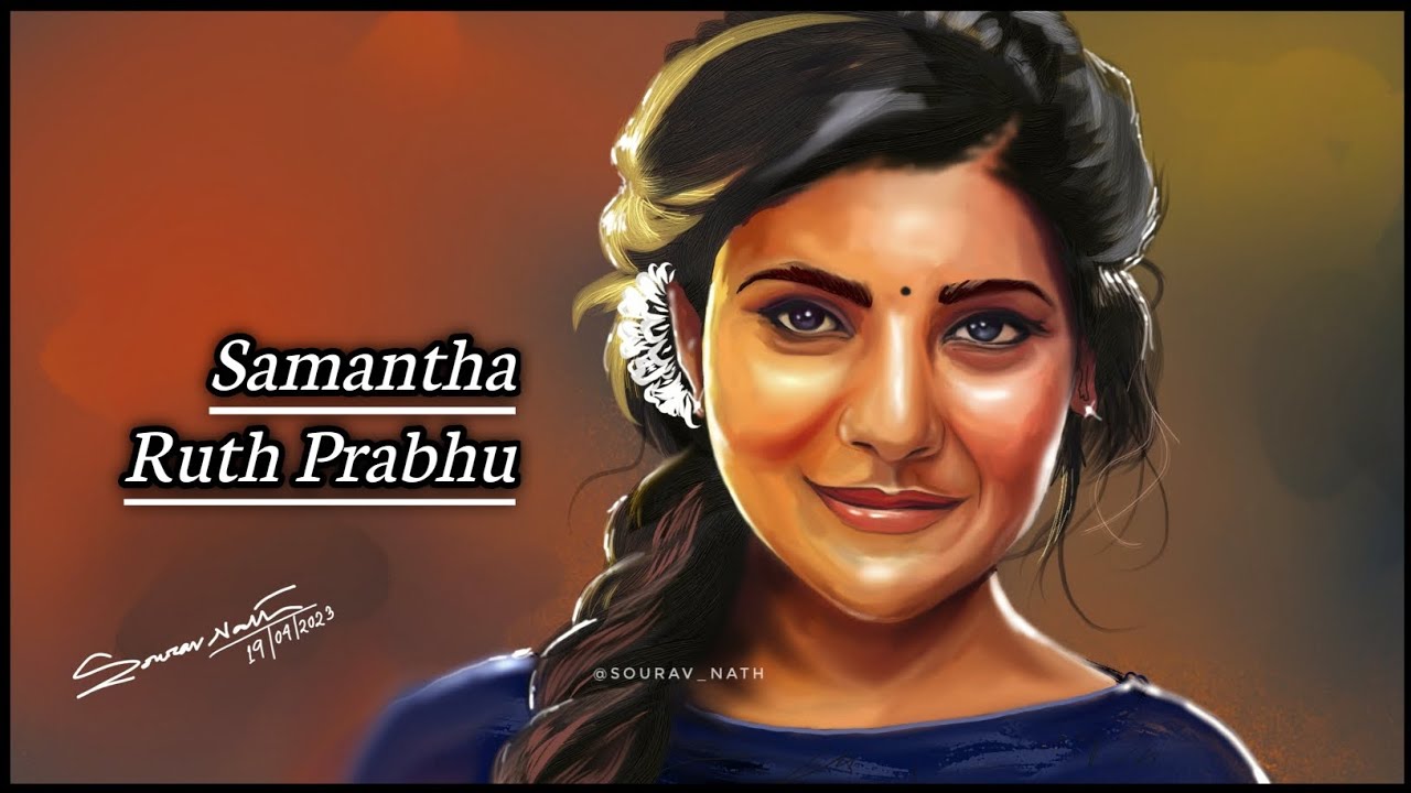 Digital Artwork of Samantha Ruth Prabhu Tutorial || Digital Drawing ...