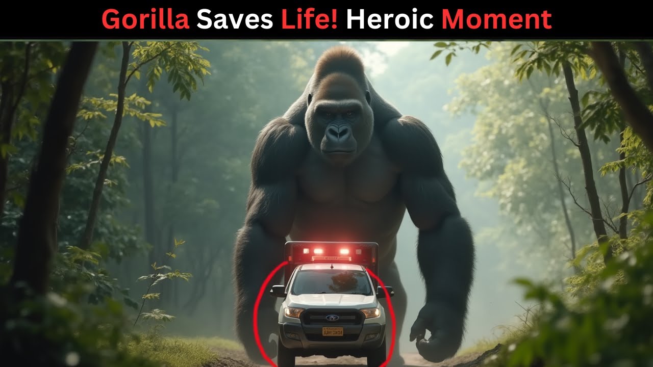 Gorilla Blocks Ambulance to Save a Life – You Won’t Believe Why! - YouTube