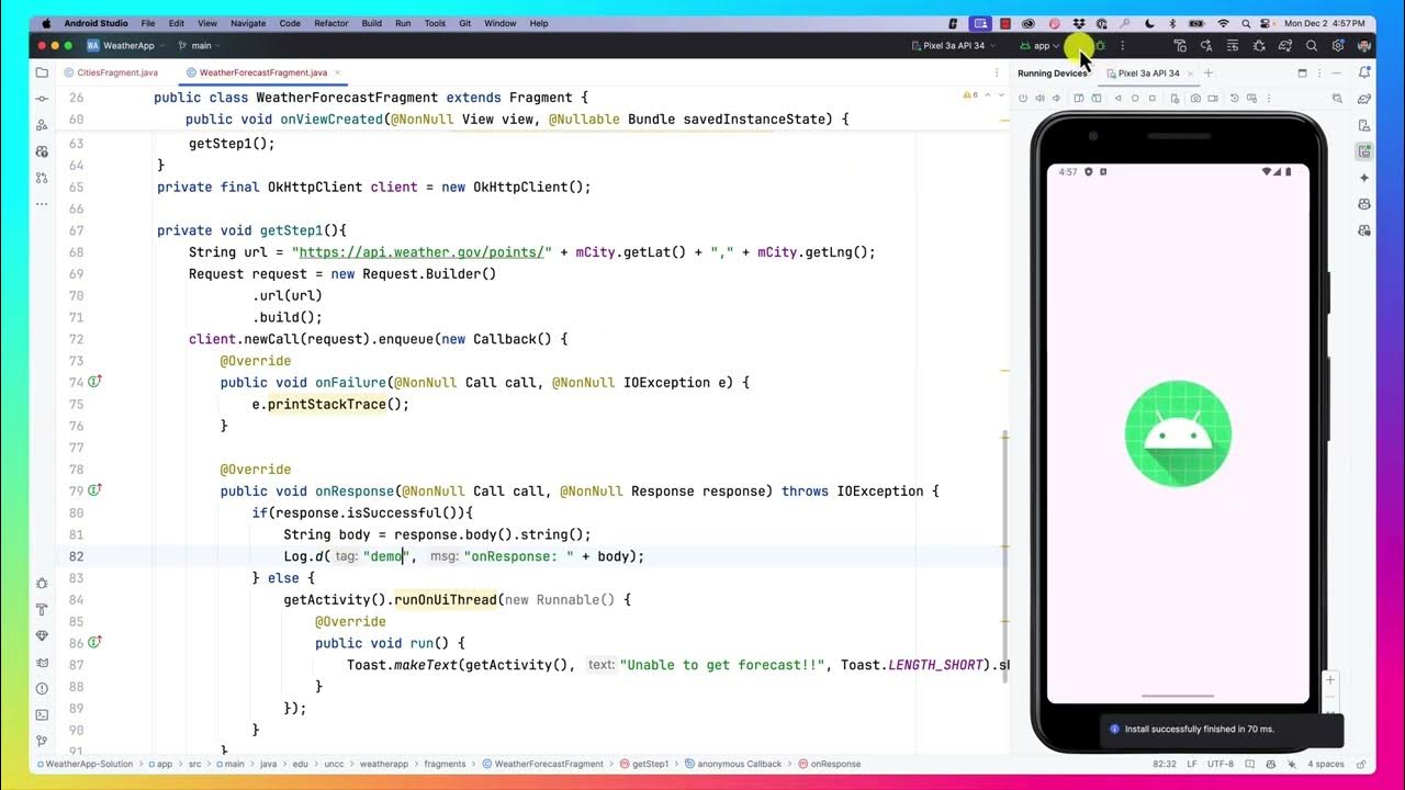 Android : Solving Assignment 15 - Weather App, REST APIs, JSON Parsing - YouTube